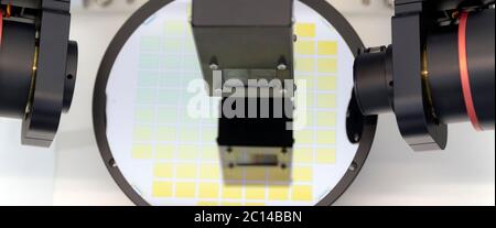 Ellipsometer tool in a laboratory. Ellipsometry is an optical technique ...