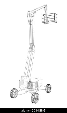 Aerial platform concept outline. Vector Stock Vector Image & Art - Alamy
