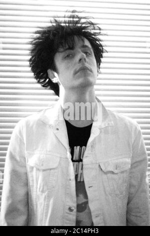 John Moore at a photoshoot at Polydor Records. London, April 26, 1989 ...