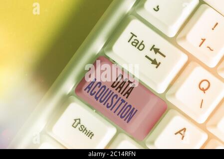Writing note showing Data Acquisition. Business concept for way to ...