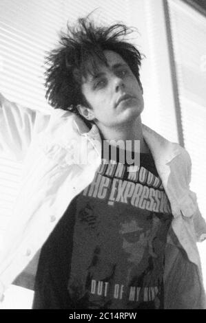 John Moore at a photoshoot at Polydor Records. London, April 26, 1989 ...
