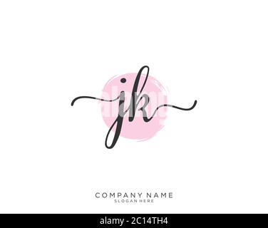 JK Beauty vector initial logo art, handwriting logo of initial ...