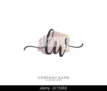 LW Handwriting logo vector art of initial signature, wedding, fashion ...