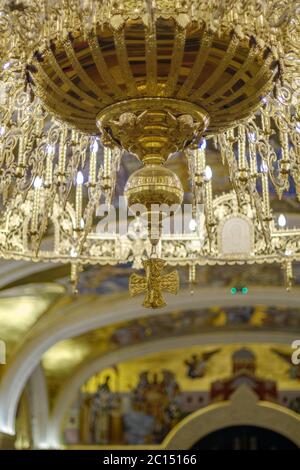 Interior of the Church of Saint Sava, Serbian Orthodox church in ...