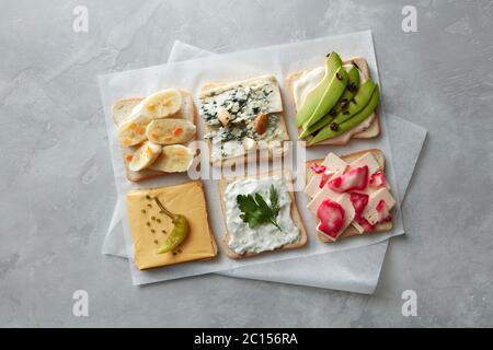 Different types of toast Stock Photo - Alamy