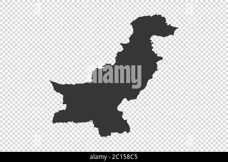 Pakistan map with gray tone on white background,illustration,textured ...