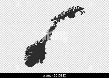 Norway map with gray tone on white background,illustration,textured ...