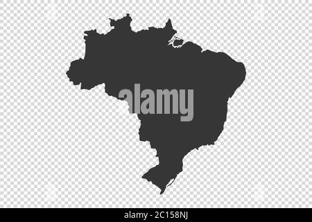Brazil map with gray tone on white background,illustration,textured ...