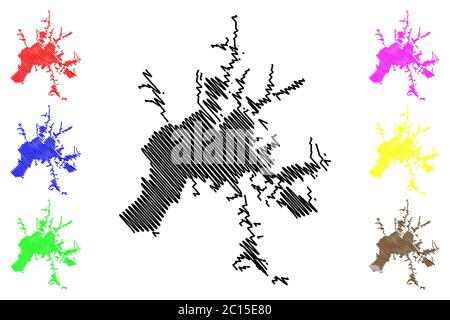 City Of Vicenza - Veneto line travel landmark, skyline, vector design ...