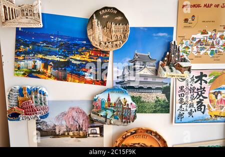 Japan landmarks collage - postcard collection with Tokyo, Kyoto, Osaka ...