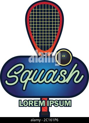 squash logo with text space for your slogan / tag line, vector ...
