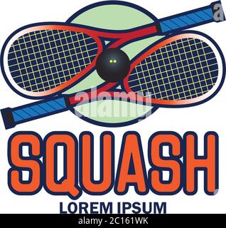 squash logo with text space for your slogan / tag line, vector ...