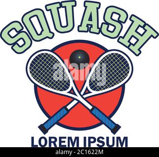 squash logo with text space for your slogan / tag line, vector ...