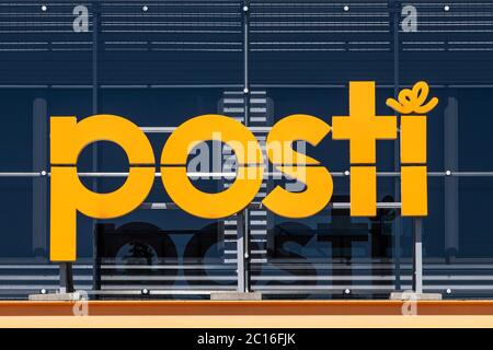 Posti Group Corporation entrance in Pohjois-Pasila district of Helsinki ...