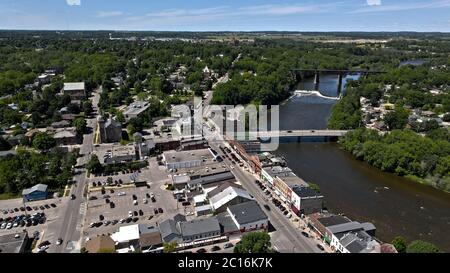An aerial view of downtown Paris, Ontario, Canada Stock Photo - Alamy