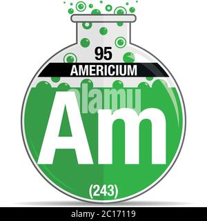 Americium symbol. Element number 95 of the Periodic Table of the ...
