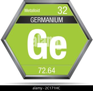 Germanium symbol. Element number 32 of the Periodic Table of the ...