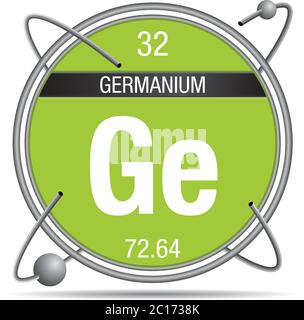Germanium symbol. Element number 32 of the Periodic Table of the ...