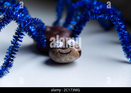 Spider made from chestnut. Slovakia Stock Photo - Alamy