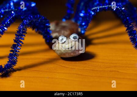Spider made from chestnut. Slovakia Stock Photo - Alamy
