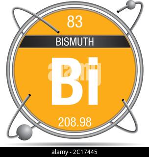 Bismuth symbol. Element number 83 of the Periodic Table of the Elements ...