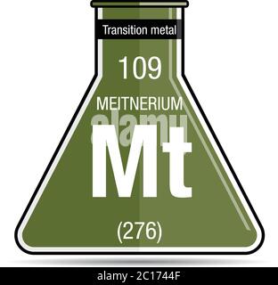 Meitnerium symbol. Element number 109 of the Periodic Table of the ...