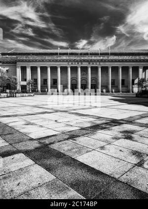 Dundee city square and The Caird Hall. Dundee, Scotland.Situated on the ...