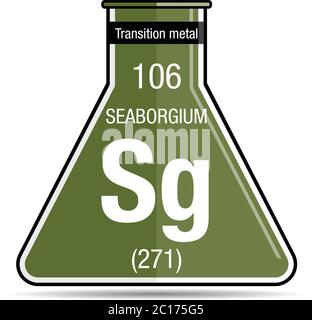 Seaborgium Symbol. Element number 106 of the Periodic Table of the ...