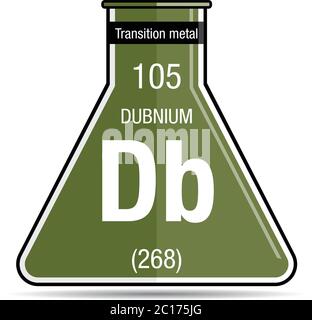Dubnium symbol. Element number 105 of the Periodic Table of the ...