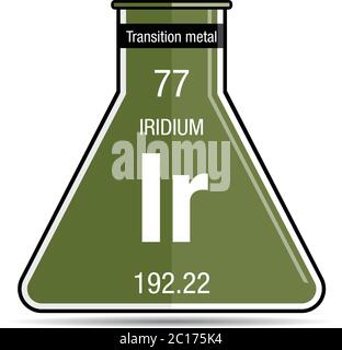 Iridium symbol. Element number 77 of the Periodic Table of the Elements - Chemistry - Square ...