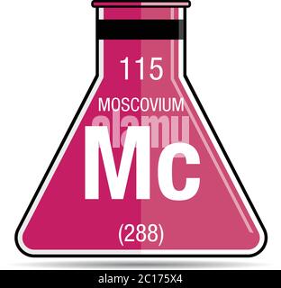 Moscovium symbol. Element number 115 of the Periodic Table of the ...