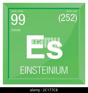 Einsteinium symbol. Element number 99 of the Periodic Table of the ...