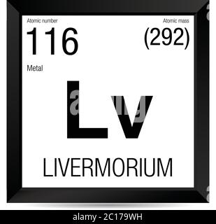 Livermorium symbol. Element number 116 of the Periodic Table of the ...