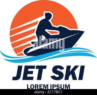 jet ski logo with text space for your slogan / tag line, vector ...