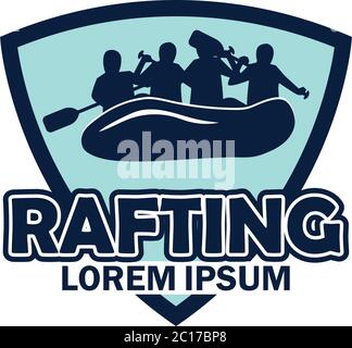 rafting logo with text space for your slogan / tag line, vector ...