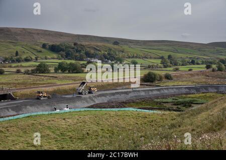 Construction of the freight siding for Arcow Quarry at Helwith Bridge ...