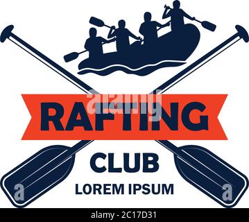 rafting logo with text space for your slogan / tag line, vector ...