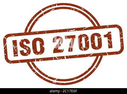 iso 27001 round stamp isolated on transparent background. iso 27001 ...