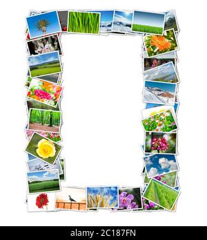 Frame made of various nature photos Stock Photo - Alamy