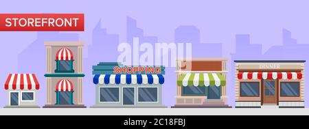 store shopping front cartoon Stock Vector Image & Art - Alamy