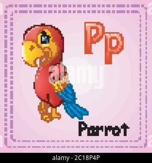 Flashcard letter P is for parrot illustration Stock Vector Image & Art ...