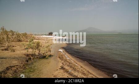 Salt Lake Afrera aka Lake Afdera or Giulietti or Egogi at Danakil Afar ...