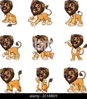 cartoon running lion Stock Vector Image & Art - Alamy