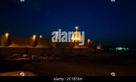 Muawiyah palace and Mosque of imam Ali in Kufa near Najaf, Iraq Stock ...