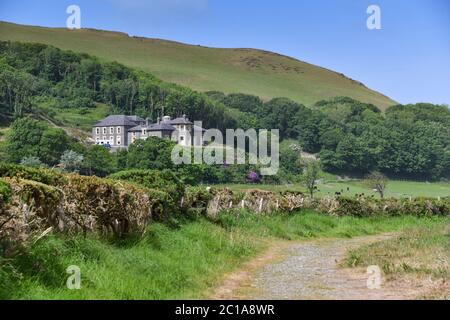 Tanybwlch Mansion Aberystwyth Ceredigion from Nanny Goats walk Stock ...