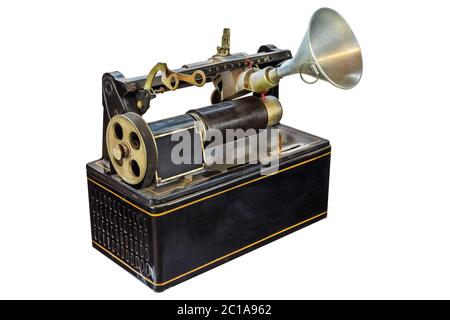 Classic retro microphone cutout isolated on white background Stock ...