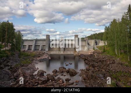 The Imatra Rapids (Imatrankoski) on the Vuoksa River in Imatra ...