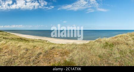 Ultra high res panorama of dune landscape, beach and ocean on the ...