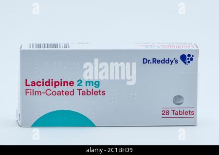 A box of Lacidipine tablets Stock Photo - Alamy