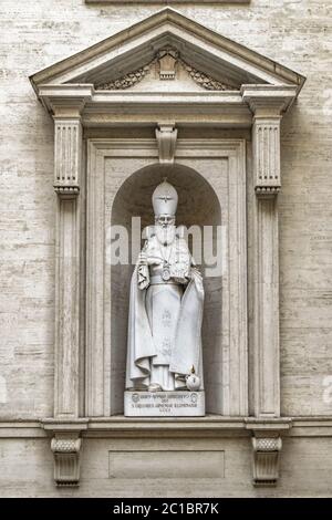 statue of Saint Gregorius Armeniae Illuminator in a small courtyard in ...